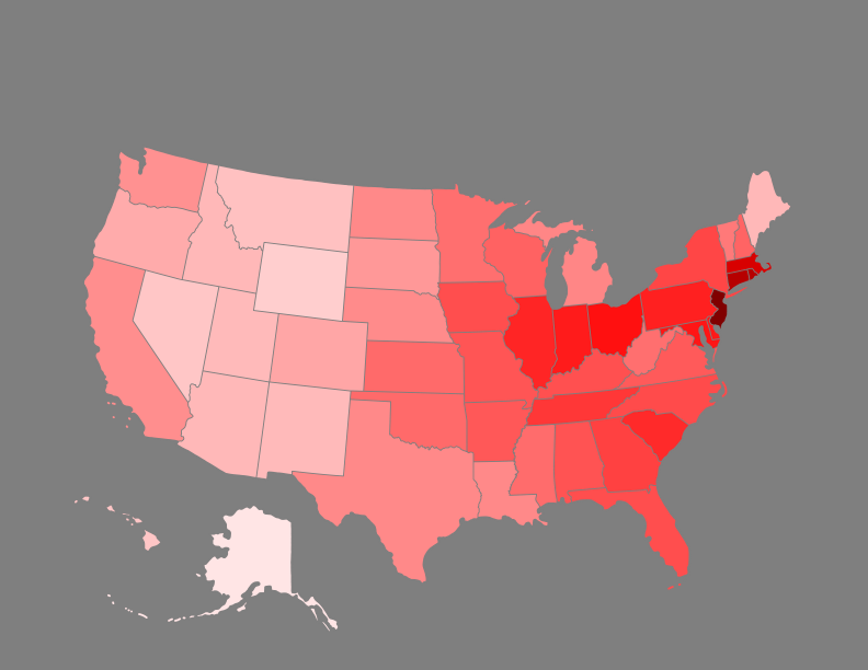 States by Miles of Road – Onward American